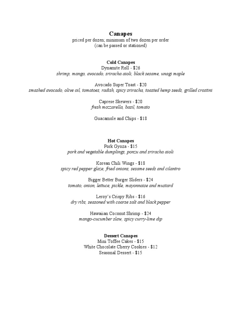 Earls - Catering Menu 2017 | PDF | French Fries | Salad