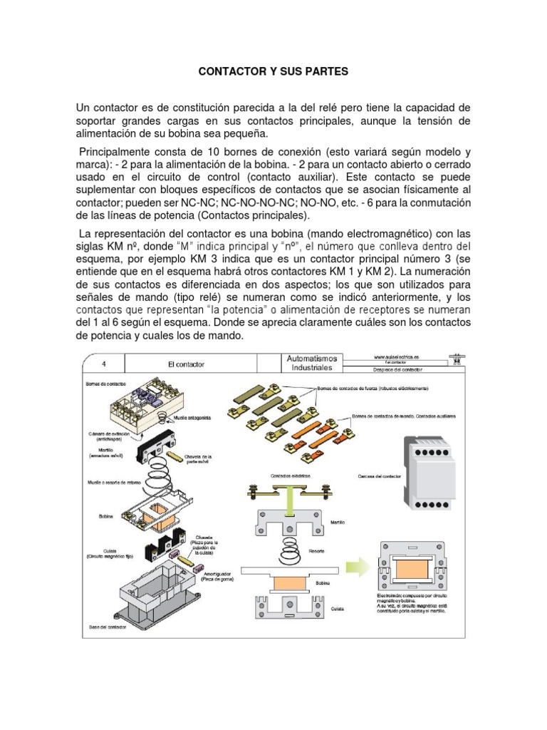 Contactor y Sus Partes | Equipamiento | Ingeniería mecánica