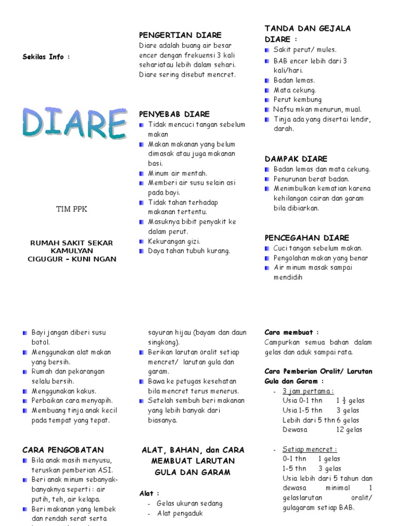 Panduan Lengkap Penanganan Diare | PDF | Memasak, Makanan, & Anggur ...