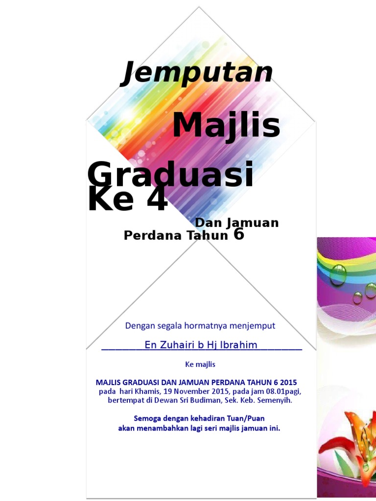 Kad Jemputan Vip Graduasi | PDF