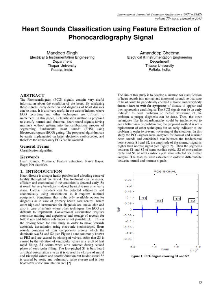 Heart Sounds Classification Using Feature Extraction of ...
