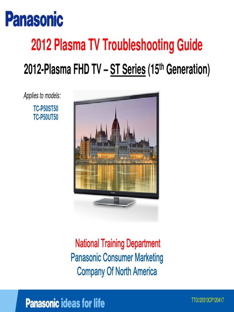 Panasonic 2012 PDP Troubleshooting Guide ST50 ST Series (TM) | PDF ...