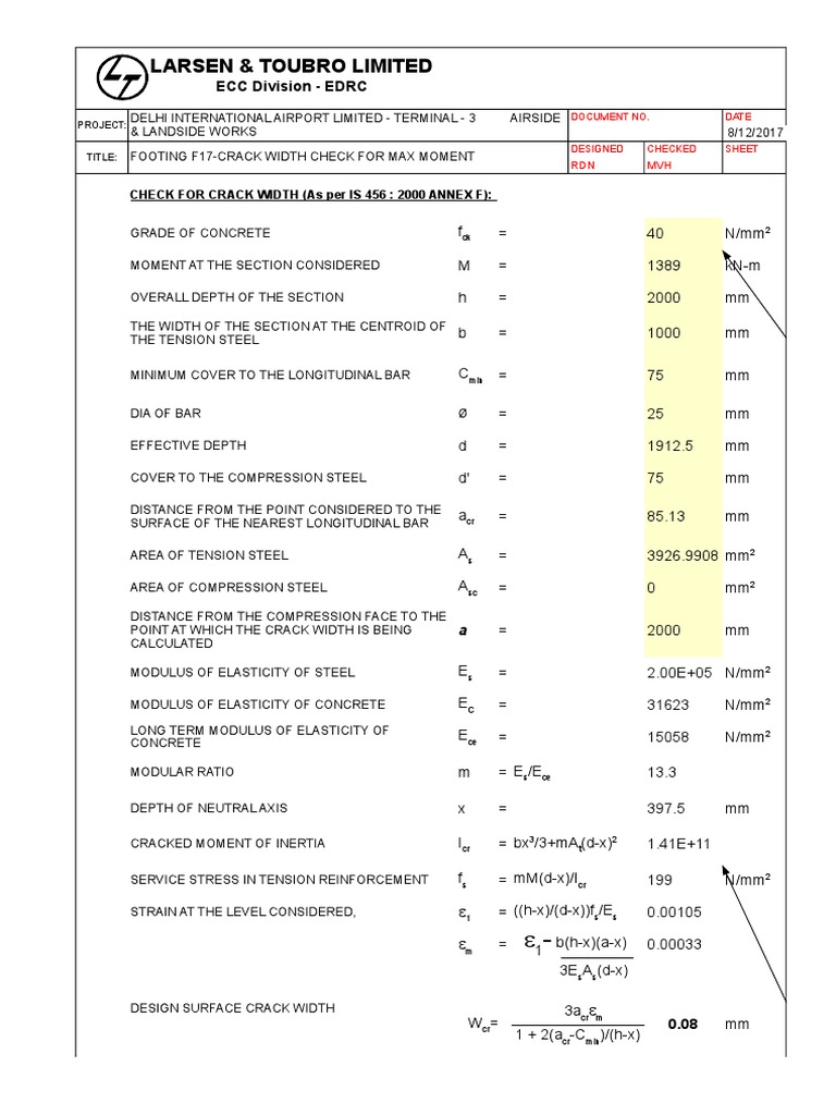 Crack Width | PDF | Elasticity (Physics) | Mechanics