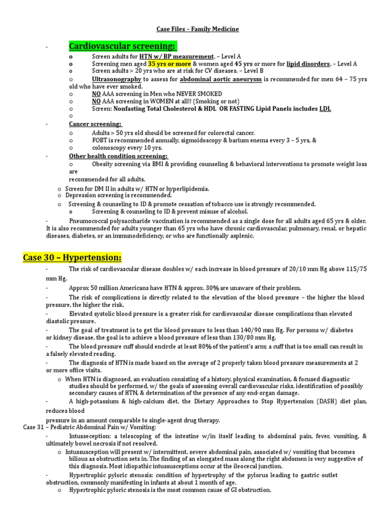 Family-Medicine-Notes - From Case Files - USE THIS ONE | PDF ...