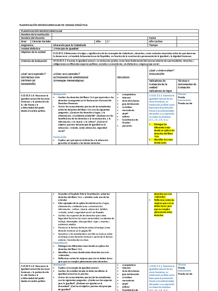 Alren Bach G Ec1 U2 | PDF | Igualdad social | Ciudadanía