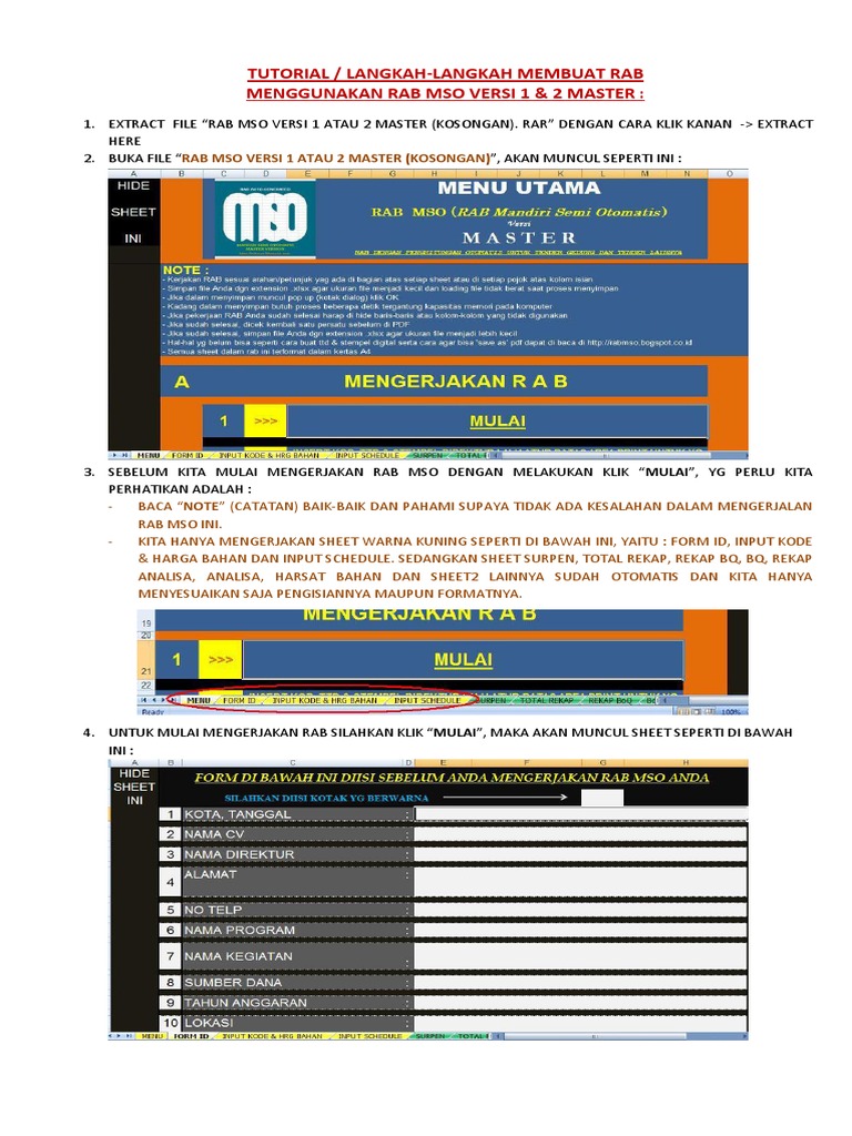 Tutorial Rab Mso | PDF