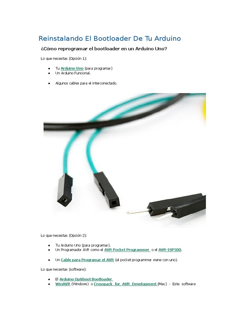 Reinstala el Bootloader en Arduino | PDF | Arduino | Archivo de computadora