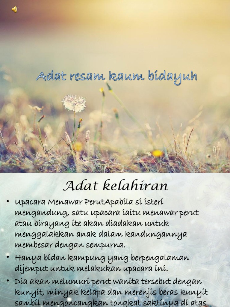 Adat Resam Kaum Bidayuh | PDF
