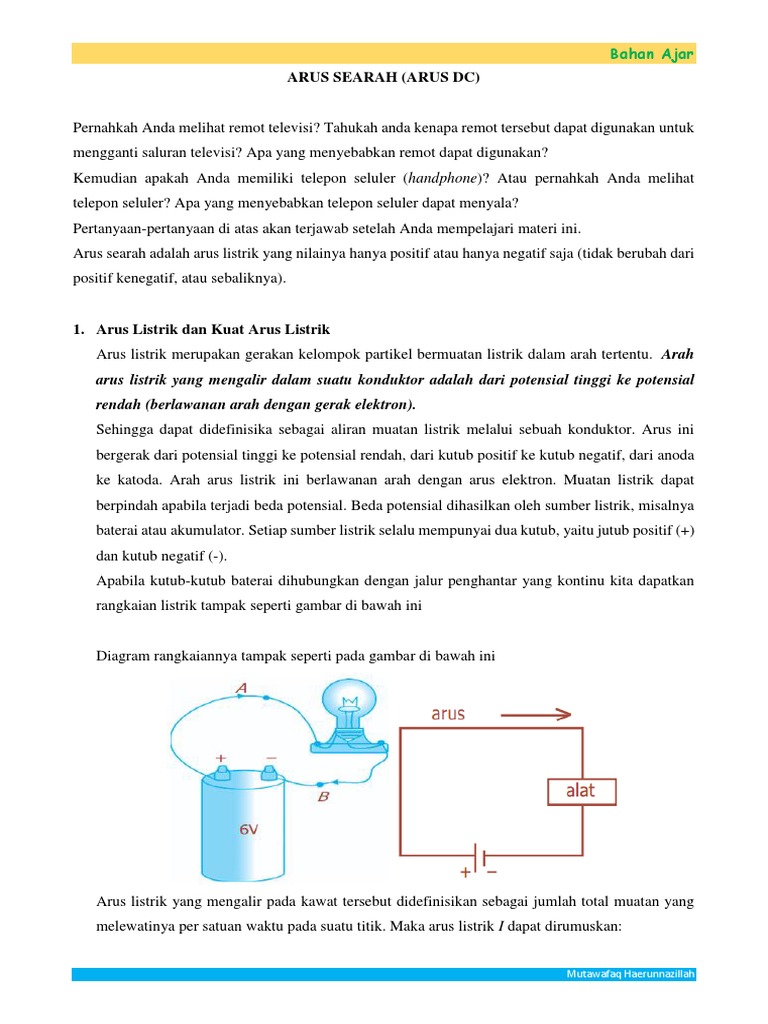 Arus Searah (Arus DC) | PDF