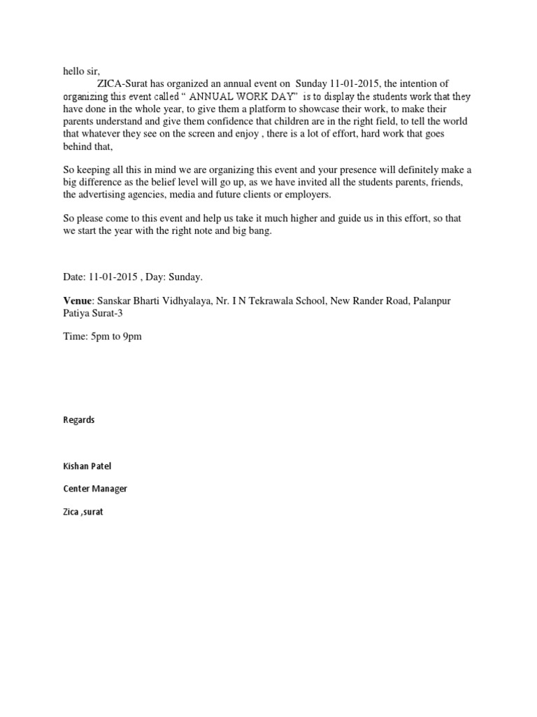 Invitation Annualday | PDF