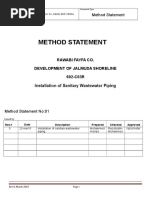 Potable Water Supply Tie-In Method Statement | PDF | Pipe (Fluid ...
