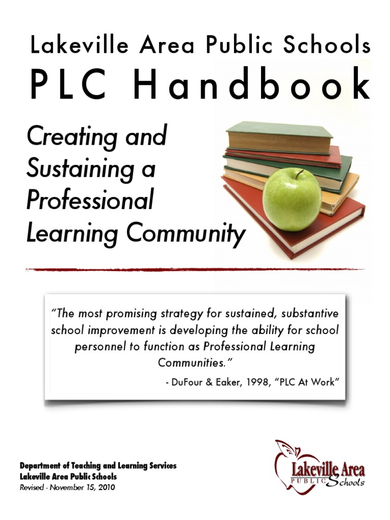 PLC Handbook | PDF | Educational Assessment | Learning