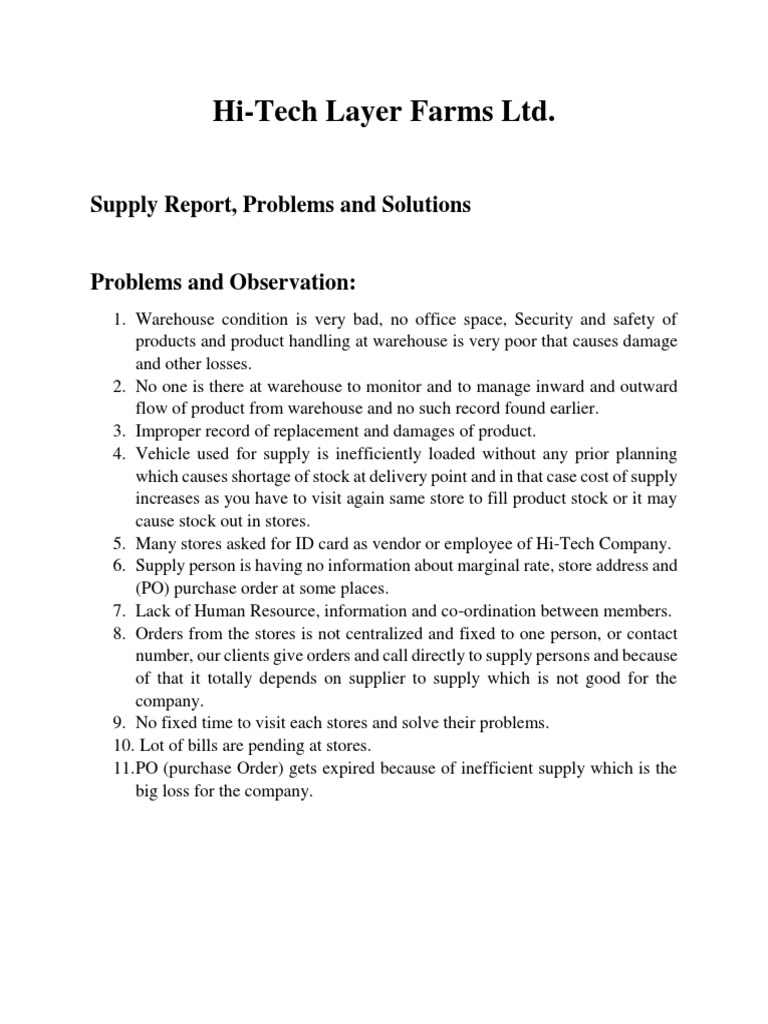 Warehouse Problems and Solutions | PDF | Warehouse | Competition