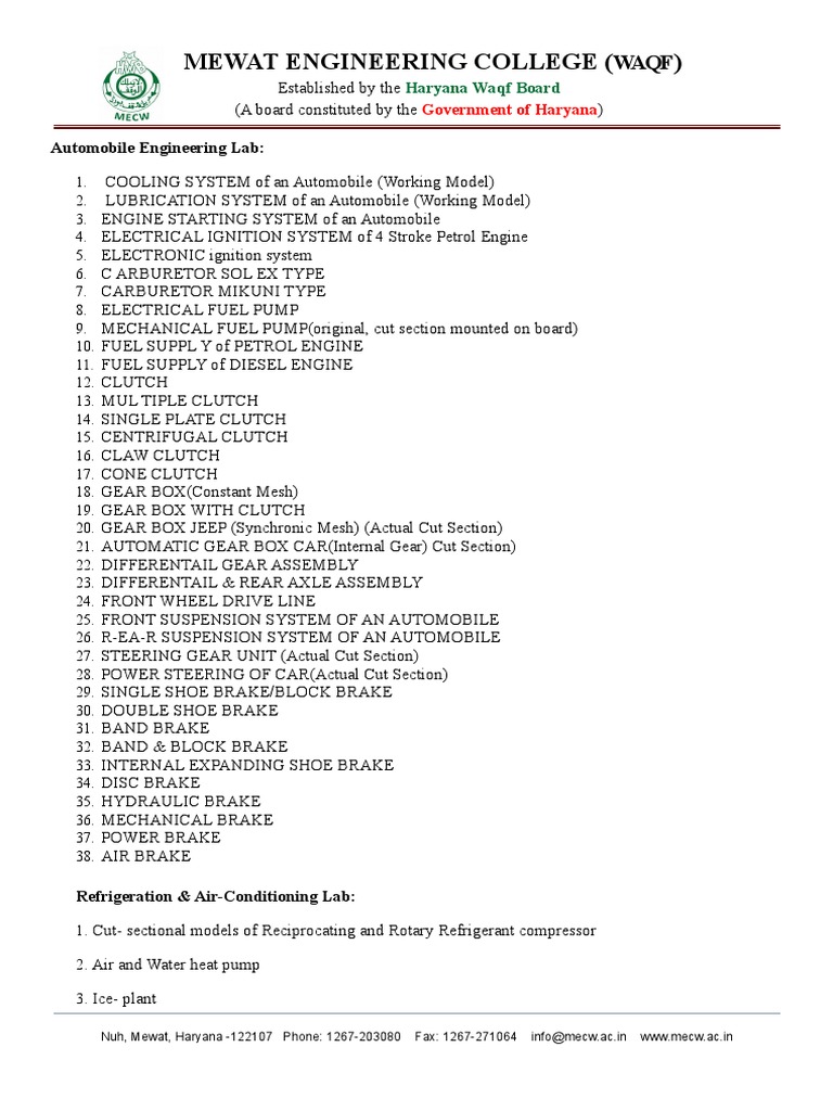 Mewat Engineering College | PDF