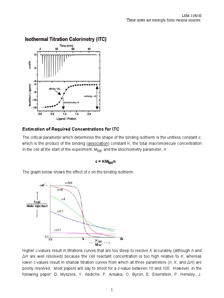 Designing Itc v7 Expts | PDF | Enthalpy | Temperature