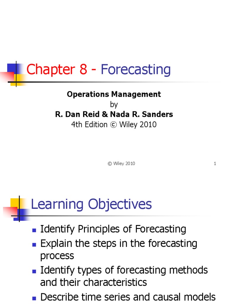 Chapter 8 - : Forecasting | PDF | Forecasting | Errors And Residuals
