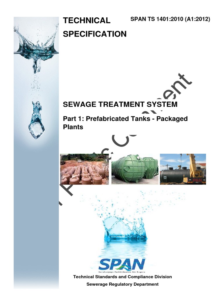 Technical Specification For Wastewater Treatment System Part 1 ...