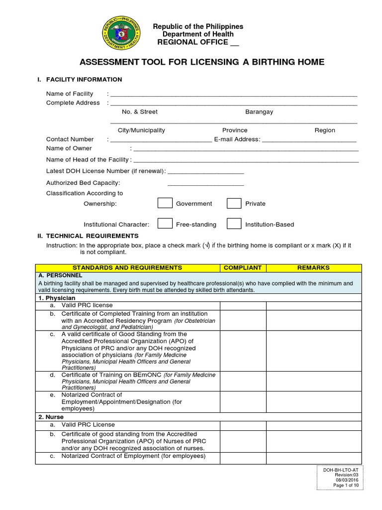 Birthing Homes Req | Medical Record | Midwife