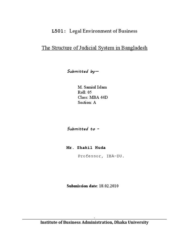 Structure of Bangladesh's Judiciary System | PDF | Magistrate | Courts