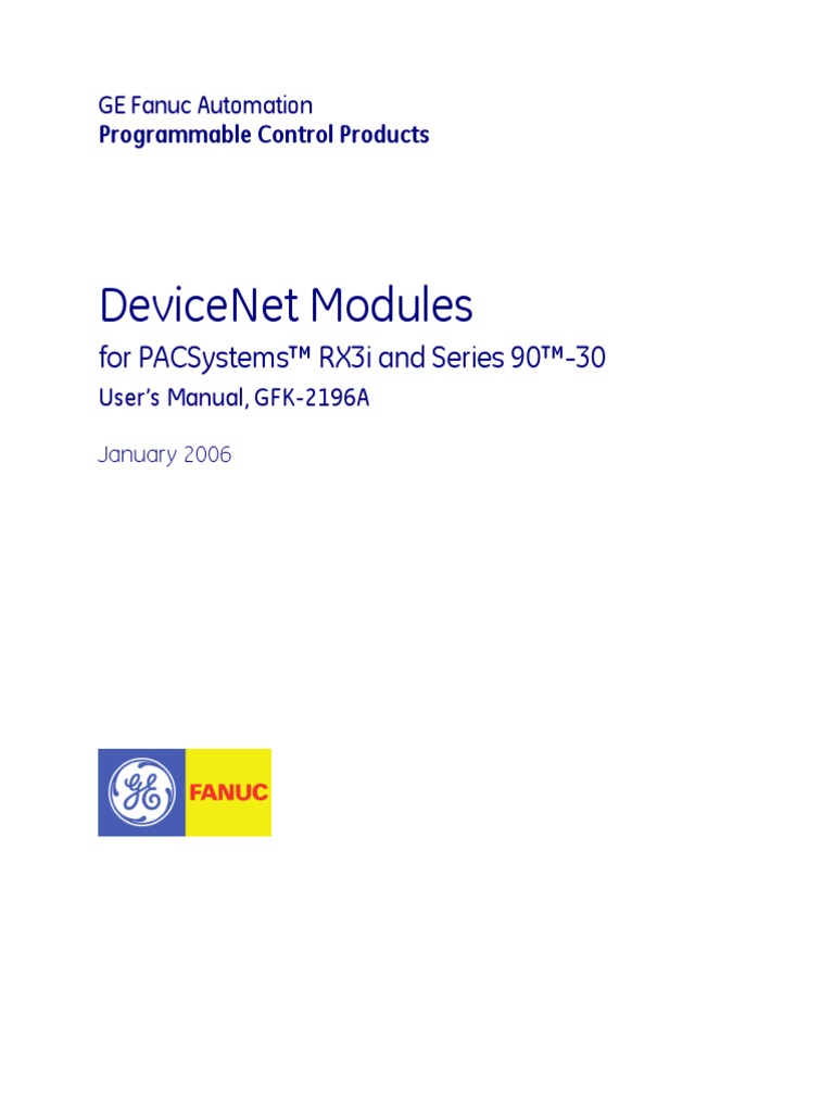Devicenet Master Module RX3i | PDF | Programmable Logic Controller | Computer Network