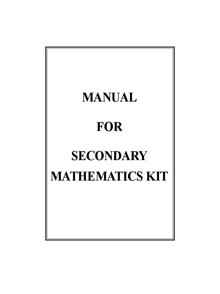Secondary Mathematics Kit | Download Free PDF | Triangle | Angle