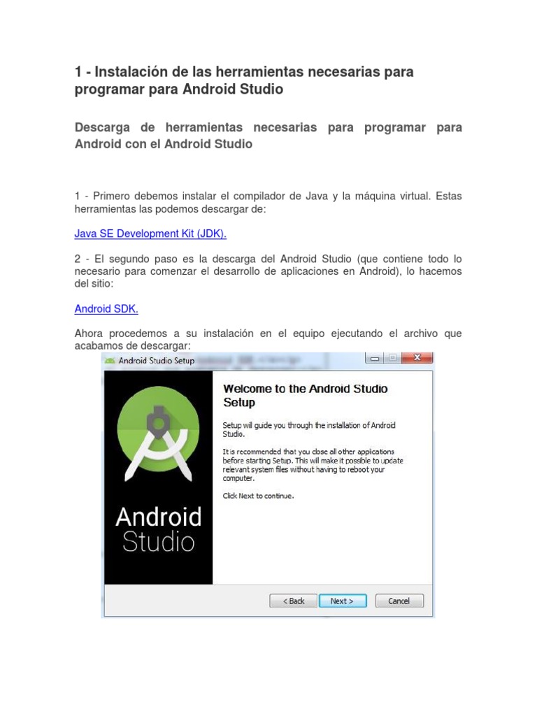 Guía: Instalar Android Studio | PDF
