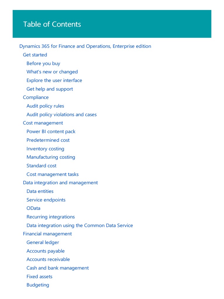 Dynamics 365 Finance Overview Guide | PDF | Point Of Sale | Inventory