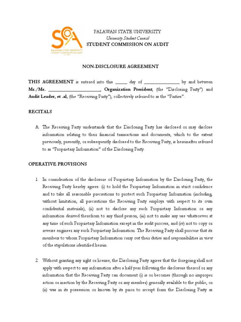 4 Non-Disclosure Agreement | PDF | Non Disclosure Agreement | Discovery ...