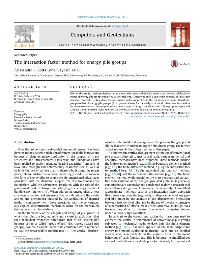 Computers and Geotechnics: Alessandro F. Rotta Loria, Lyesse Laloui ...