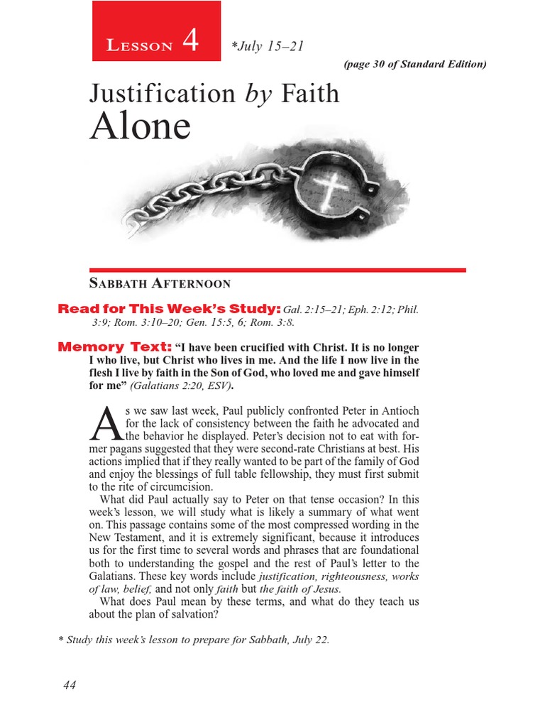 Alone: Justification by Faith | PDF | Justification (Theology) | Sola Fide