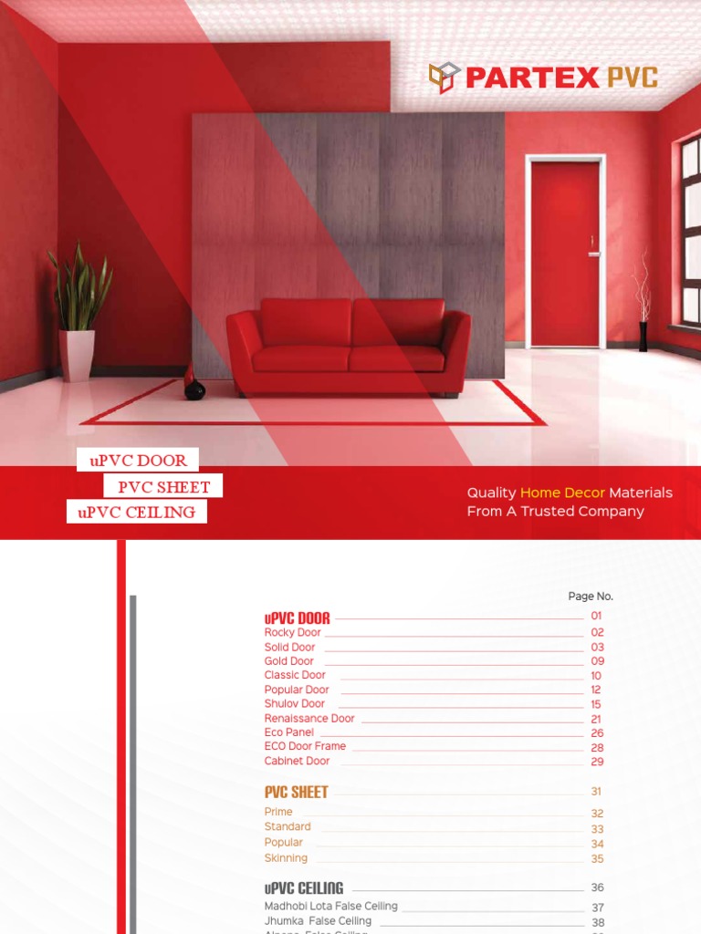 Partex PVC Master Catalogue PDF | PDF | Polyvinyl Chloride | Wood