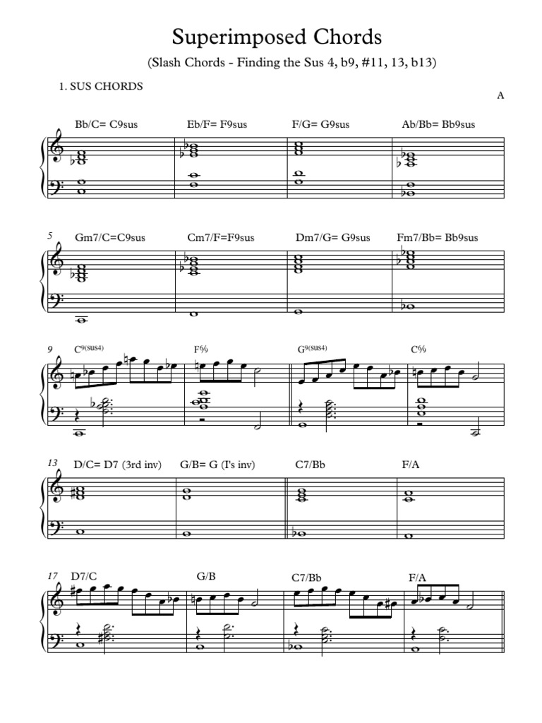 Super Imposed Chords PDF | PDF
