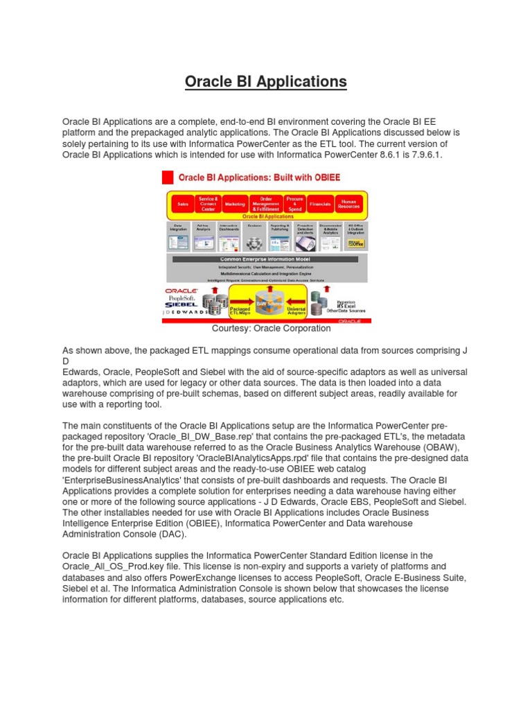 OBIA | PDF | Oracle Corporation | Information Technology Management