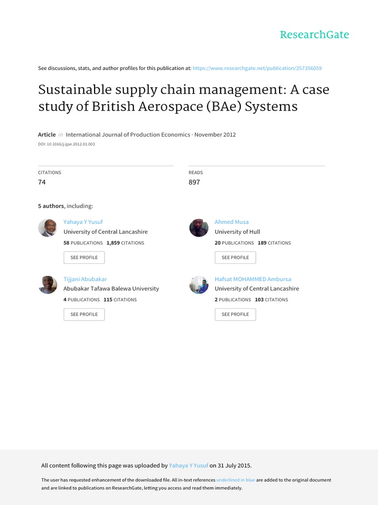 BAE Systems Sustainability | PDF | Sustainability | Supply Chain
