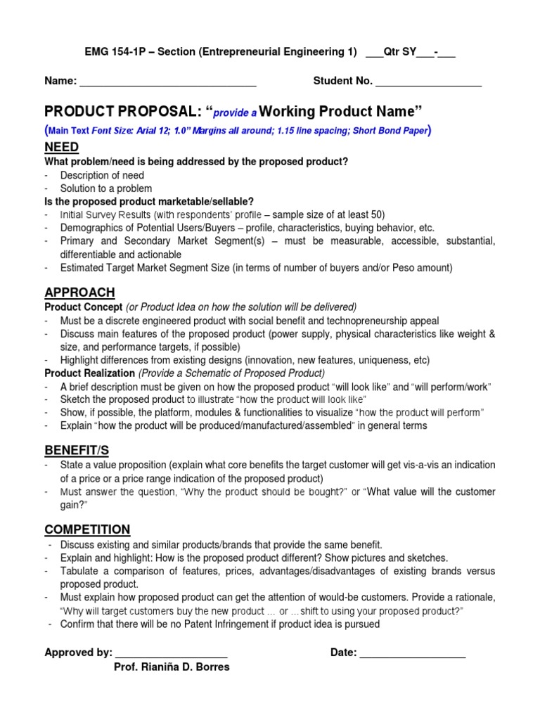 NABC Format of Product Proposal - EMG154-1P | PDF | Market Segmentation ...