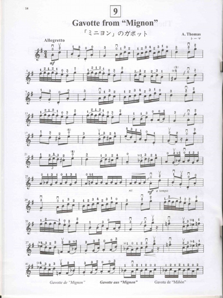 Gavotte From Mignon | PDF