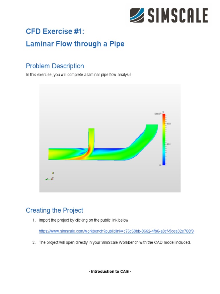 Cfd Exercise 1 Laminar Flow Through A Pipe Computational Fluid Dynamics Scientific Modeling