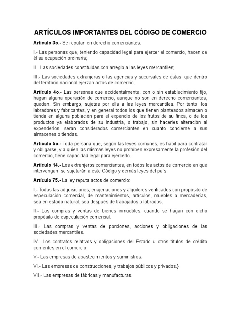 Código de Comercio | PDF | Comercio | Bancos