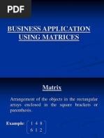 Application of Matrices in Real Life | PDF | Matrix (Mathematics) | Mathematical Objects