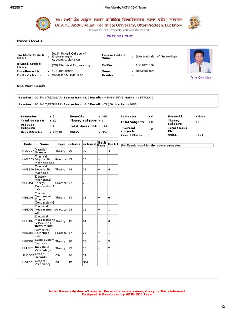 One View by AKTU SDC Team | PDF | Engineering | Science