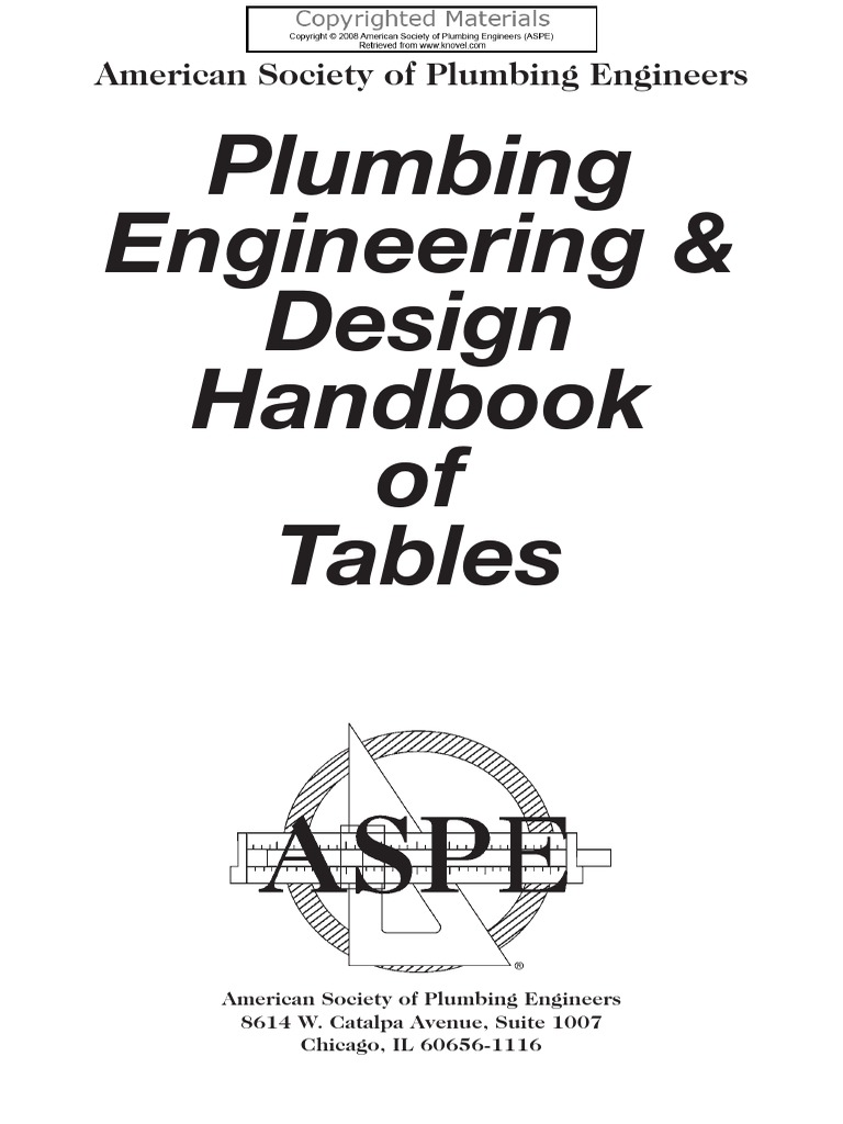 Plumbing Engineering and Design Handbook of Tables-American Society of ...