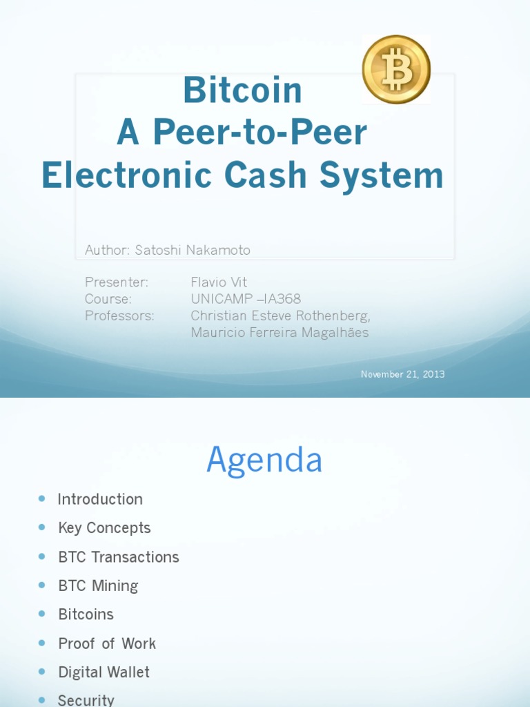 Bitcoin: A Peer-to-Peer Cash System | PDF | Bitcoin | Information Age