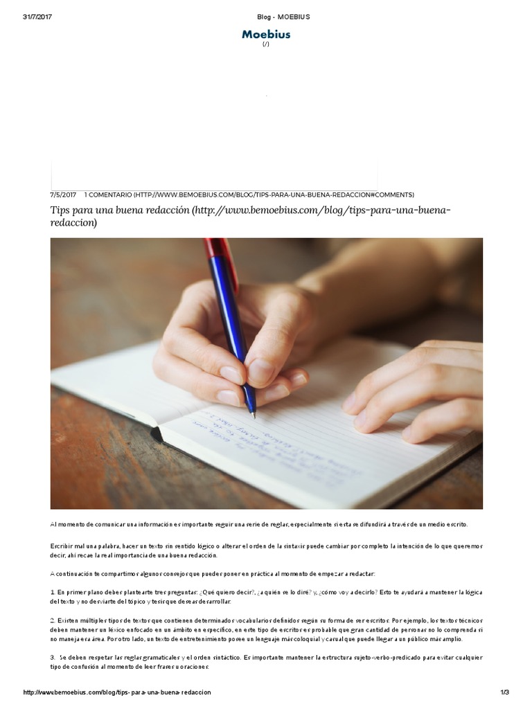 Tips para Una Buena Redacción | PDF | Blog | Palabra