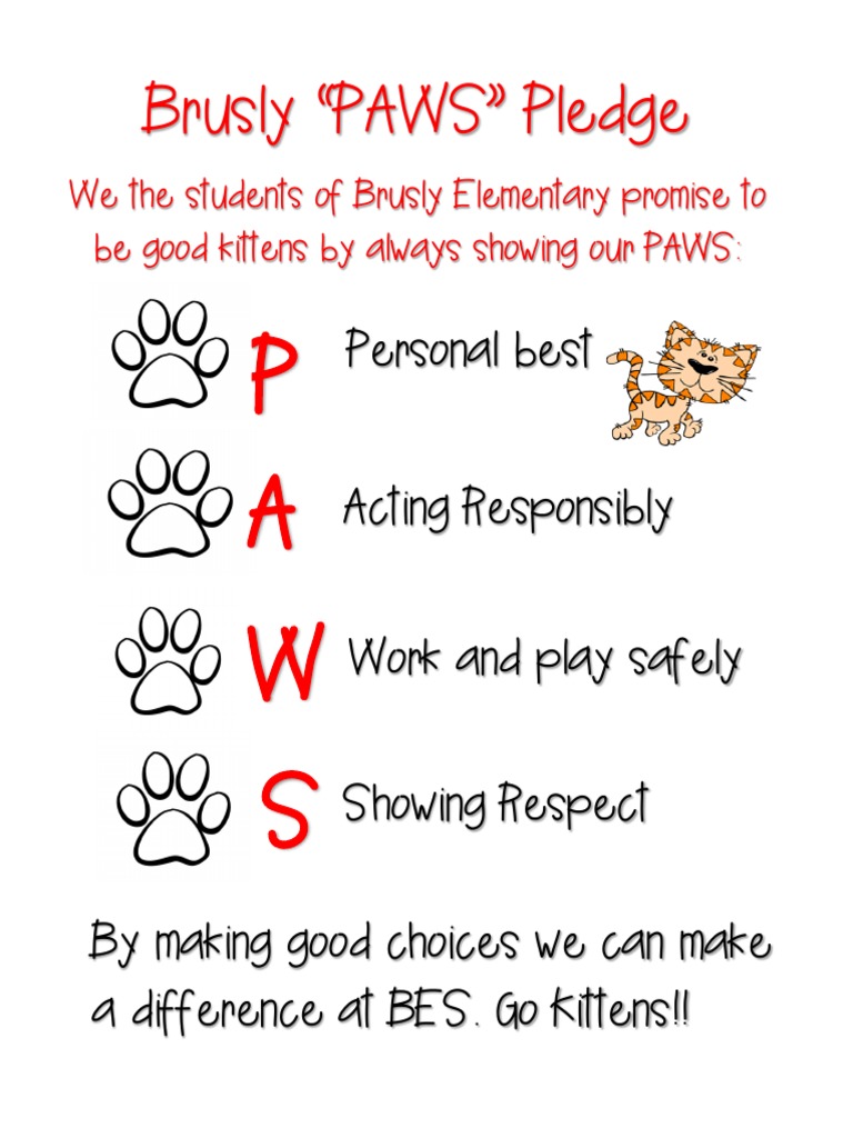 Pbis Paws Pledge | PDF