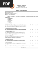 Sample Survey Questionaire (Tagalog) | PDF