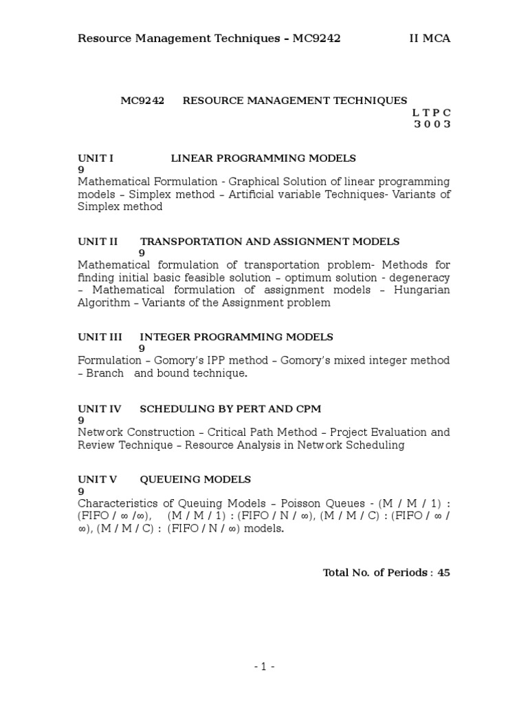 RMT 2 Marks | PDF | Linear Programming | Mathematical Optimization