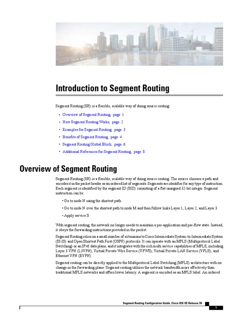 Introduction To Segment Routing | PDF | Multiprotocol Label Switching | Networking