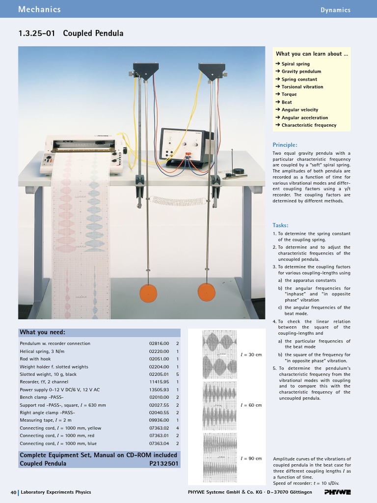 Coupled Pendula | PDF | Pendulum | Normal Mode