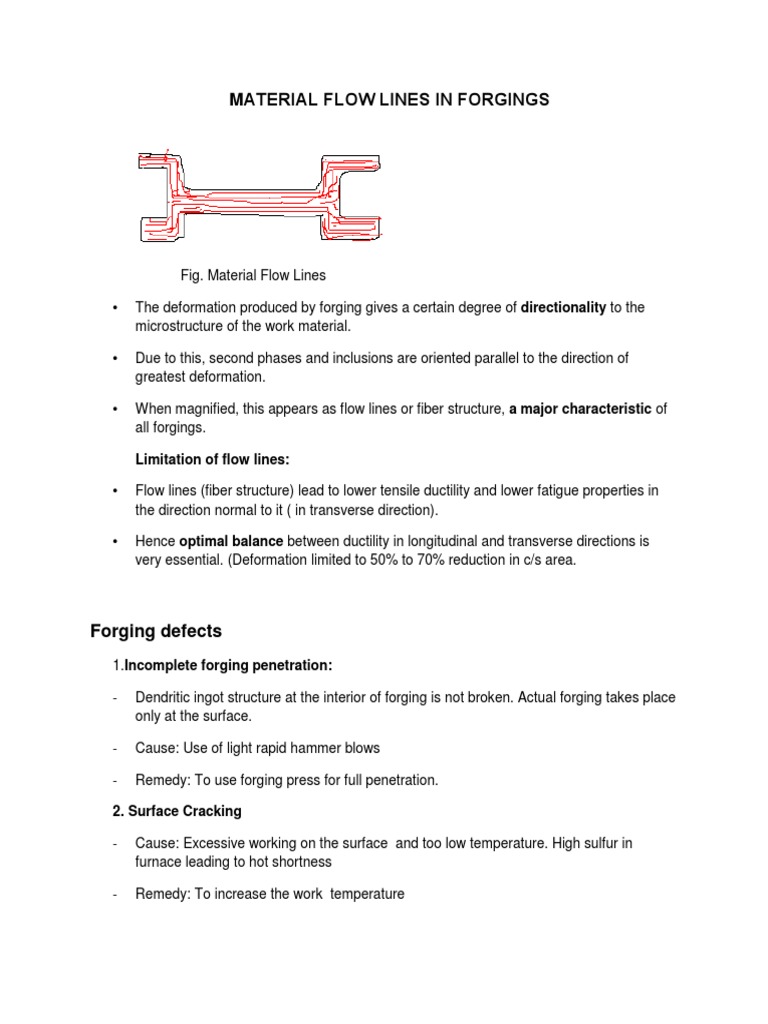Material Flow Lines in Forgings | PDF | Forging | Deformation (Engineering)