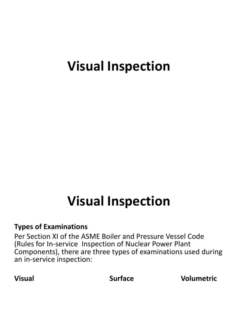 2 Visual Inspection | PDF | Nondestructive Testing | Applied And ...